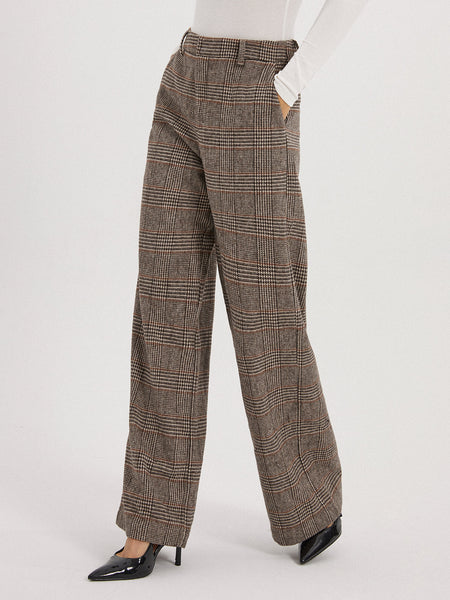 Glen Plaid Wide Leg Pants – Chicwild
