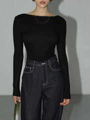 Solid Open Back Bodysuit – Chicwild